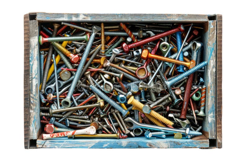 Box of Assorted Nails stock photo. Image of nails, metal - 24345362