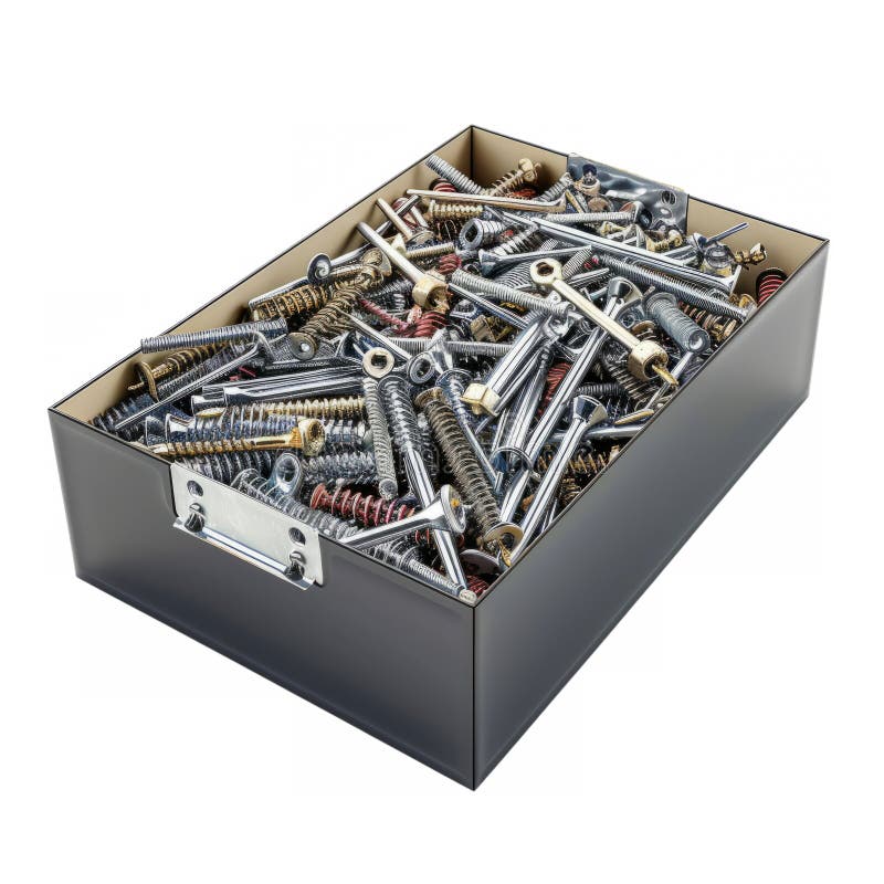 Box of Assorted Nails stock photo. Image of nails, metal - 24345362