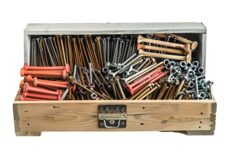 Box of Assorted Nails stock photo. Image of nails, metal - 24345362