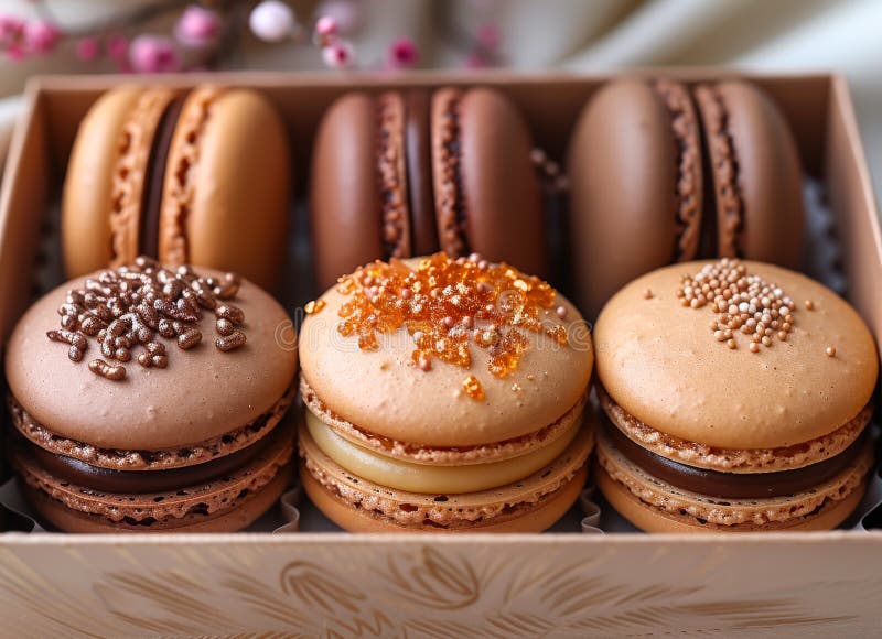 A Box of Assorted Pastries with a Variety of Flavors and Textures Stock ...