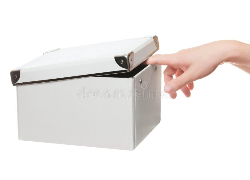 Box Bites Person for Finger Stock Image - Image of merchandise, mail ...