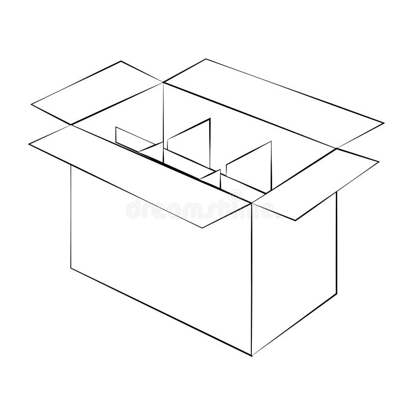 Box stock vector. Illustration of outline, grunge, vector - 51724939