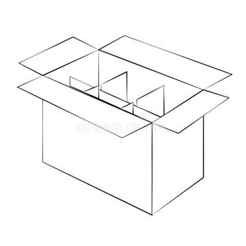 Open Box White Outline Cartoon Stock Illustrations – 1,119 Open Box ...