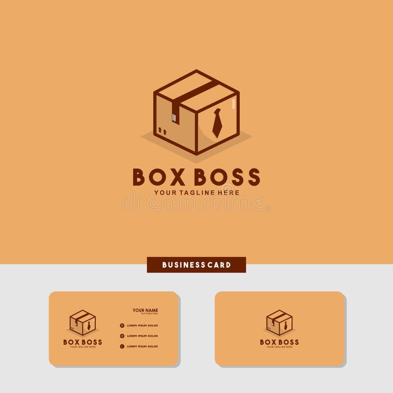Box Boss Logo with Flat Design Stock Vector - Illustration of identity ...