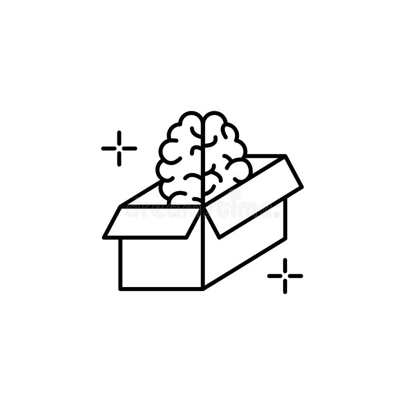 Box Brain Icon. Element of Brain Concept Stock Illustration ...