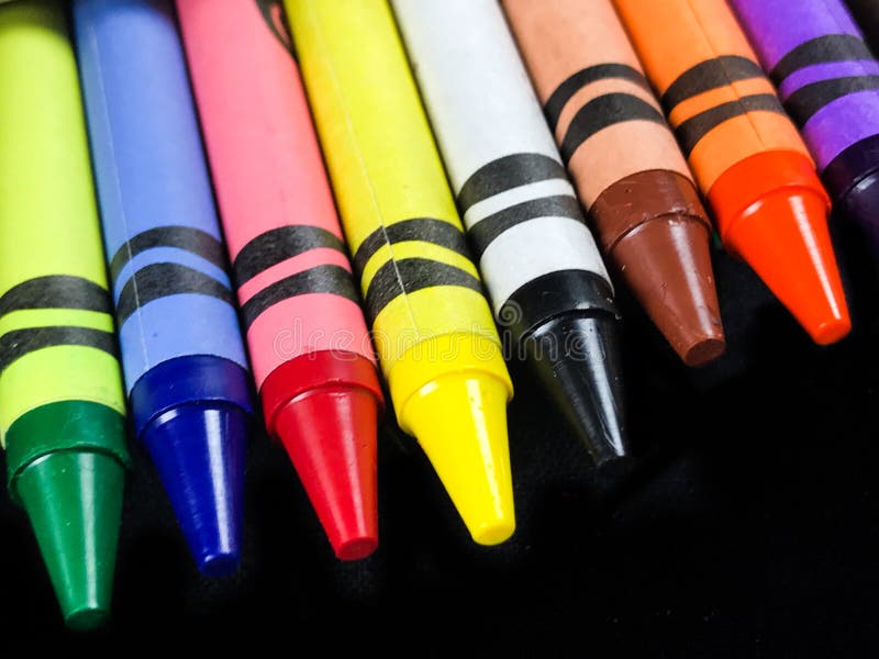Box of Brand New Crayons stock photo. Image of draw - 121758090