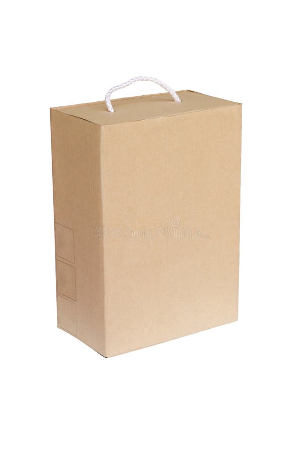 Box brown stock image. Image of isolated, post, moving - 15756121