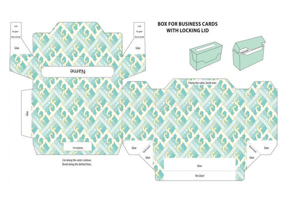 Box for business cards stock vector. Illustration of vector - 23711647