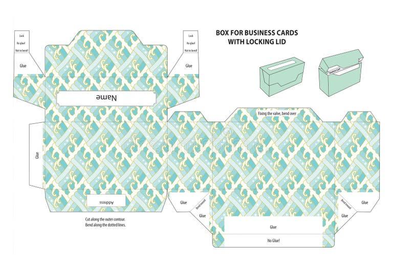 Box for business cards stock vector. Illustration of vector - 23711647