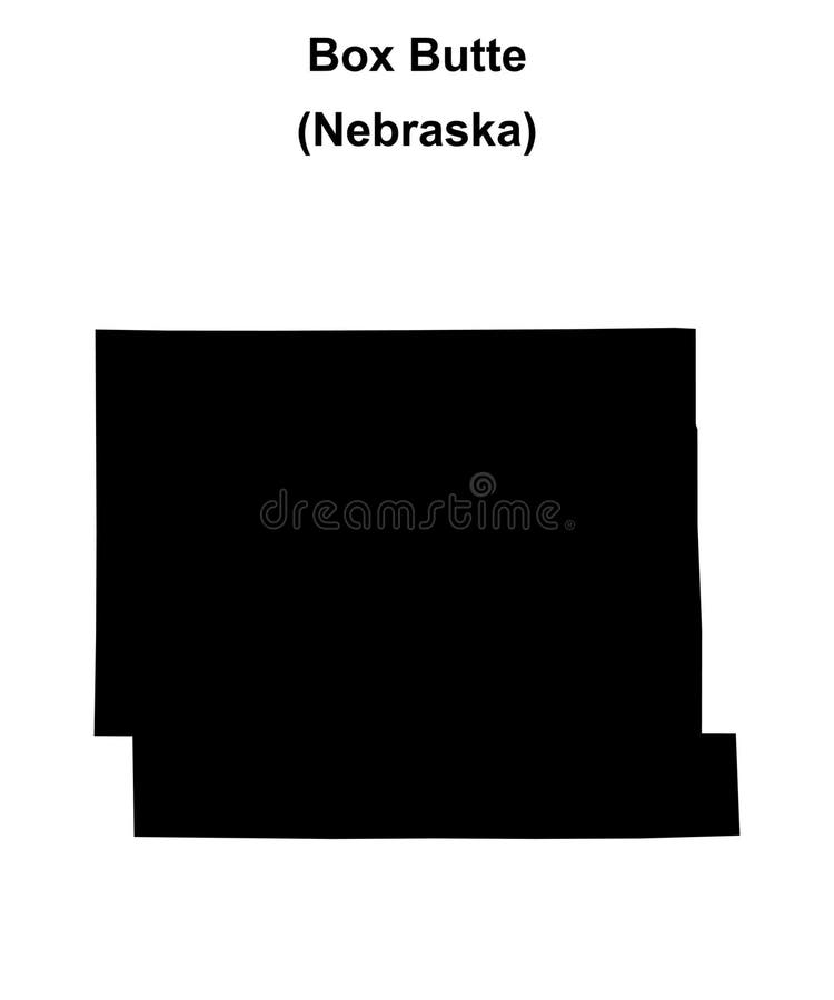 Box Butte outline map stock vector. Illustration of design - 361725298