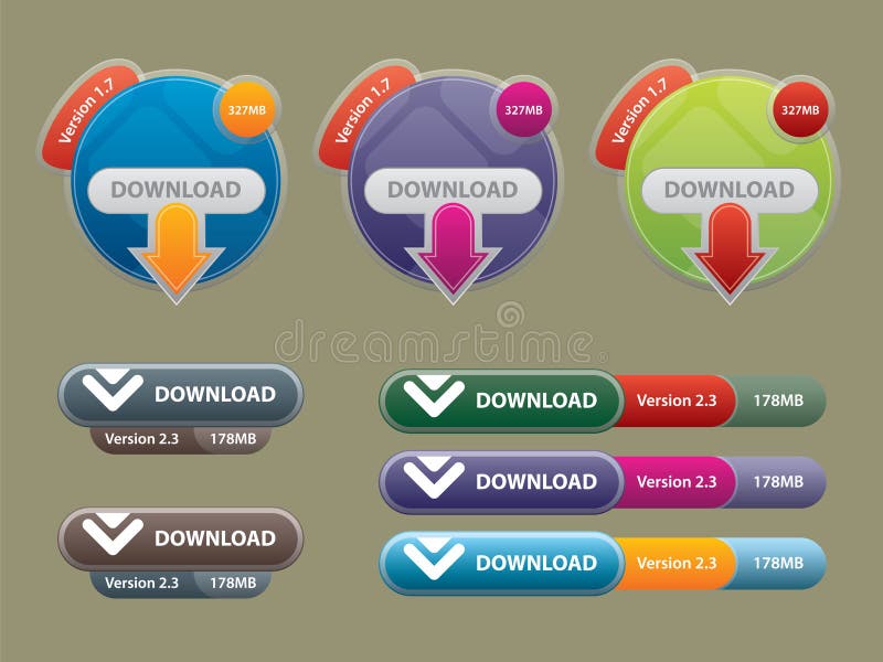 Box and Buttons To Interface Websites Stock Vector - Illustration of ...