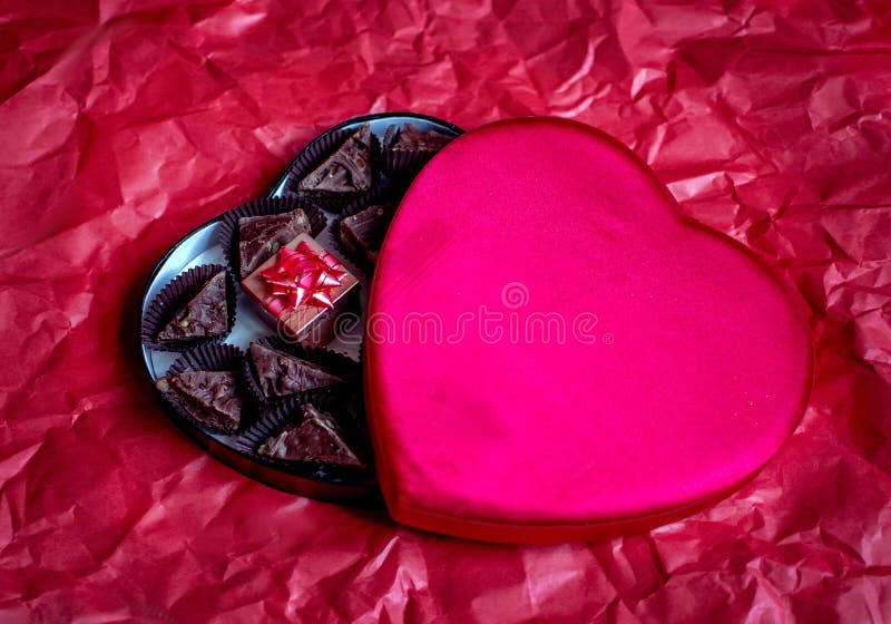 Box of Candy and Ring Proposal Stock Photo - Image of heart, confection ...