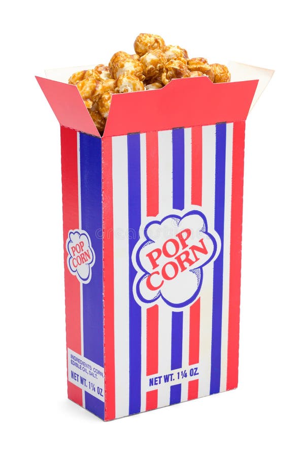 Box of Caramel Corn stock photo. Image of food, treat - 239849438