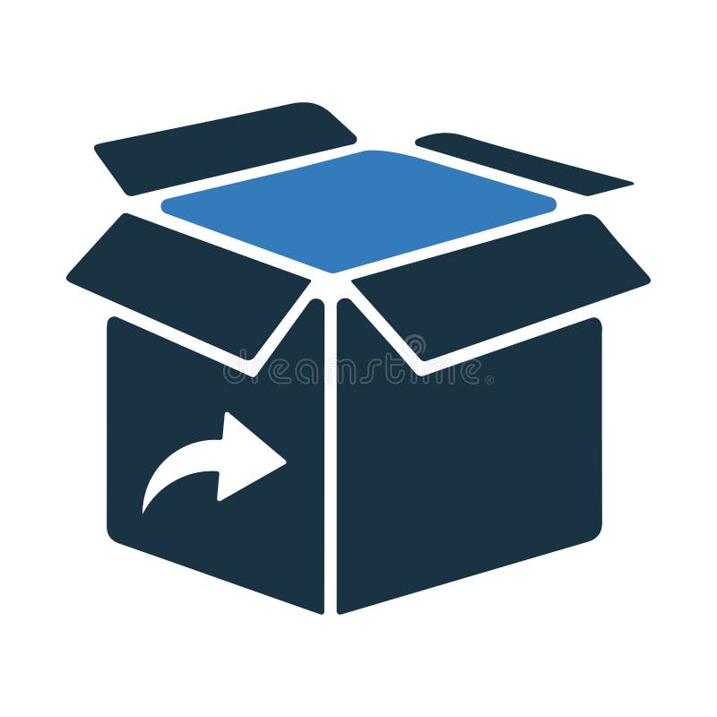 Box, Cargo, Package Icon. Orange Color Stock Vector - Illustration of ...