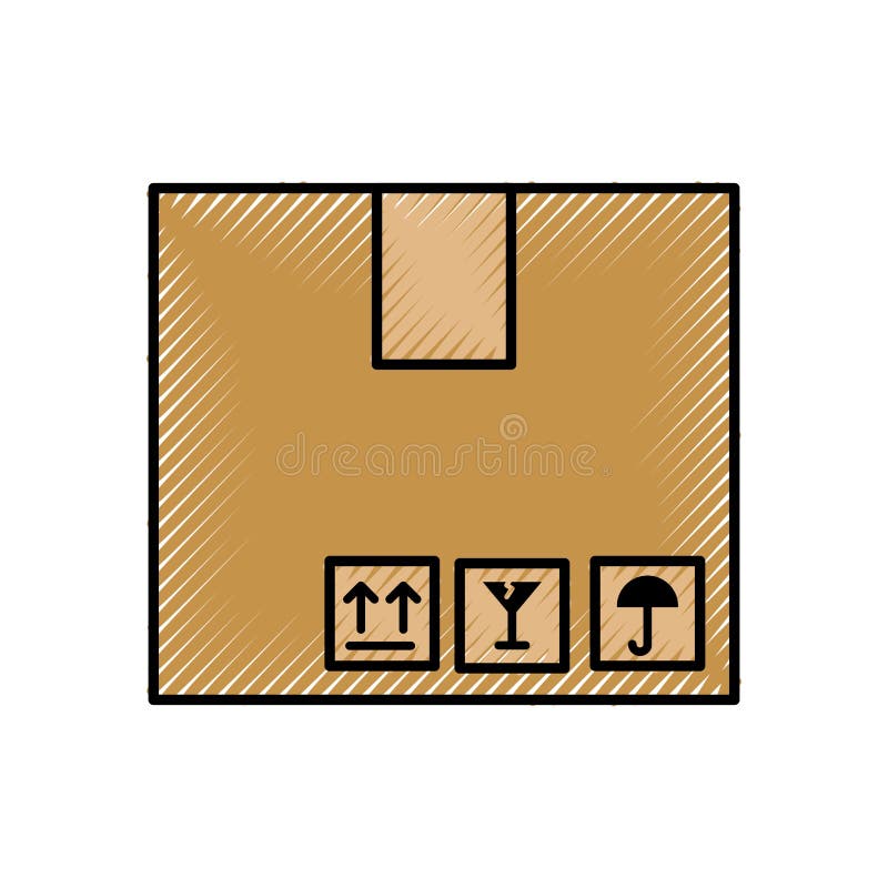 Box carton isolated icon stock vector. Illustration of package - 95914806