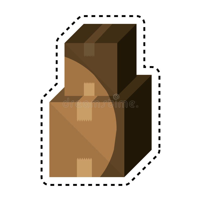 Box carton packing icon stock illustration. Illustration of packaging ...