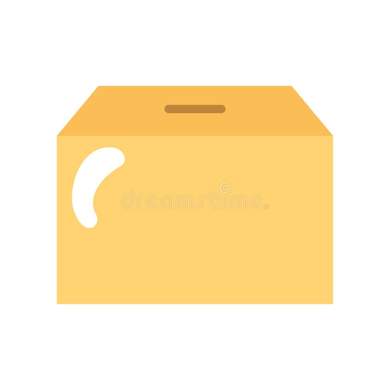 Box carton packing icon stock vector. Illustration of cardboard - 96077760