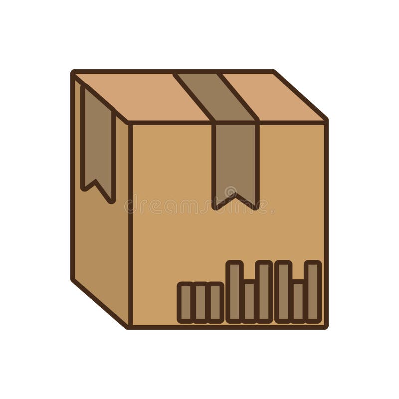 Box Carton Packing Isolated Icon Stock Vector - Illustration of storage ...