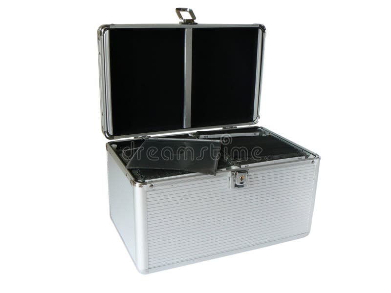 Old Retro Lunch Box Isolated on WHite Stock Photo - Image of opened ...