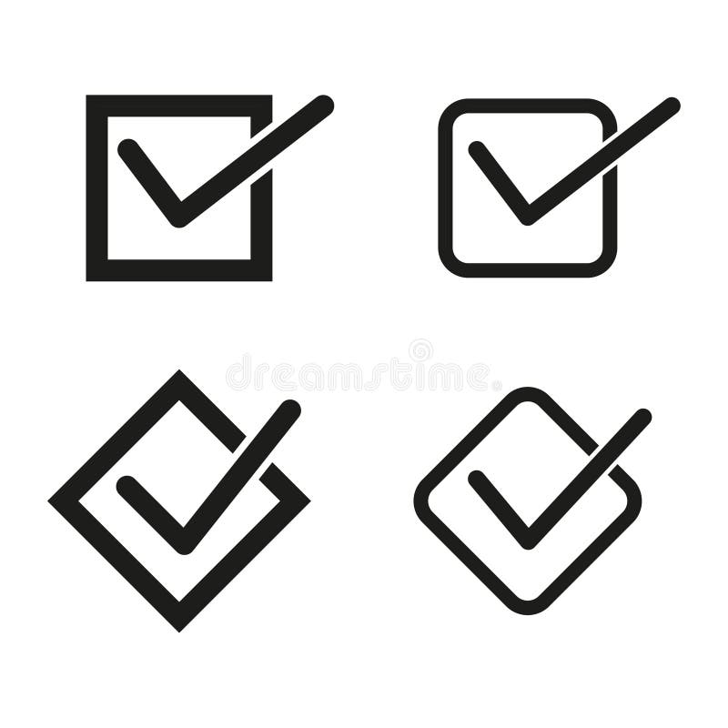 Box Check Mark. Check List Icon. Vector Illustration. EPS 10 Stock ...