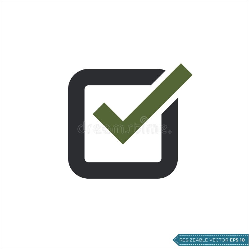 Simple Trendy Box Check Mark, Check List Icon Vector Template Stock ...