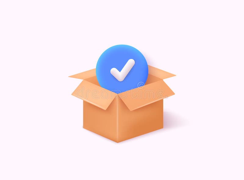 Box with Check Sign Inside. Accept, Agree on Application Stock Vector ...