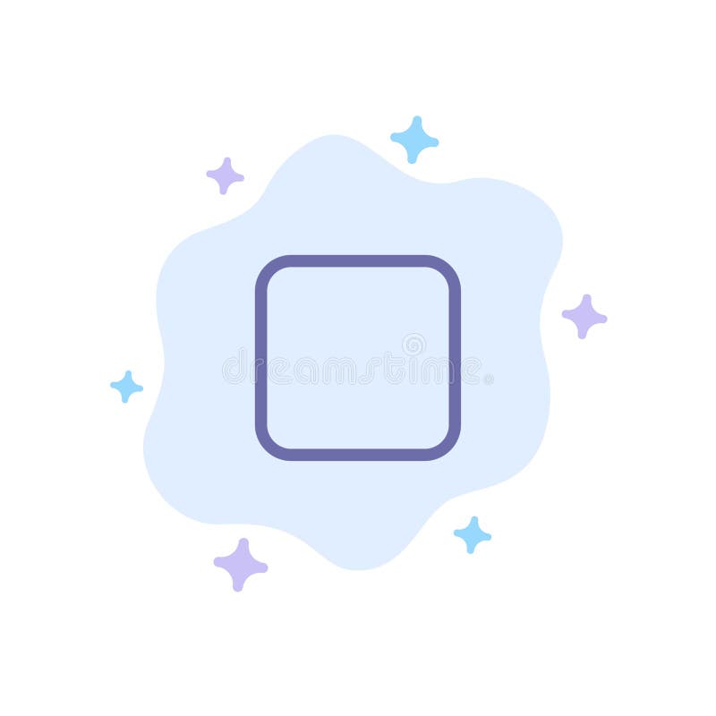 Box, Checkbox, Unchecked Blue Icon on Abstract Cloud Background Stock ...
