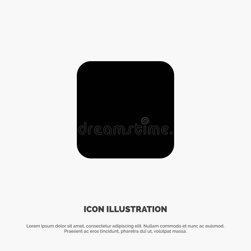 Box, Checkbox, Unchecked Solid Glyph Icon Vector Stock Vector ...