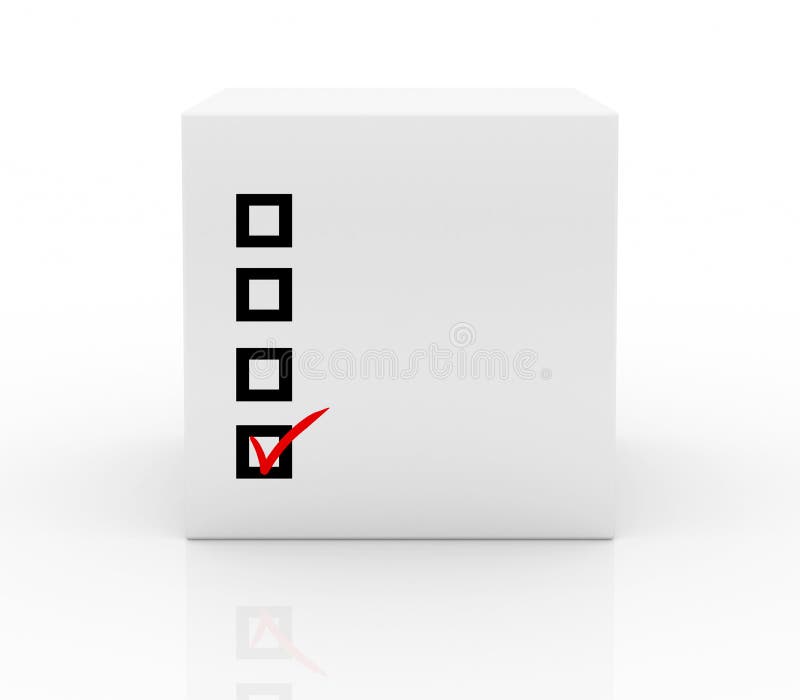 Box with checklist stock illustration. Illustration of pack - 29171447