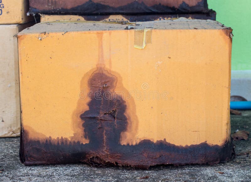 Box with chemical spill stock photo. Image of waste, problem - 62737042