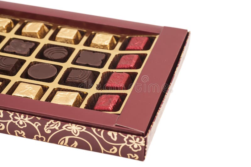 Box of chocolate candies stock image. Image of praline - 56202225