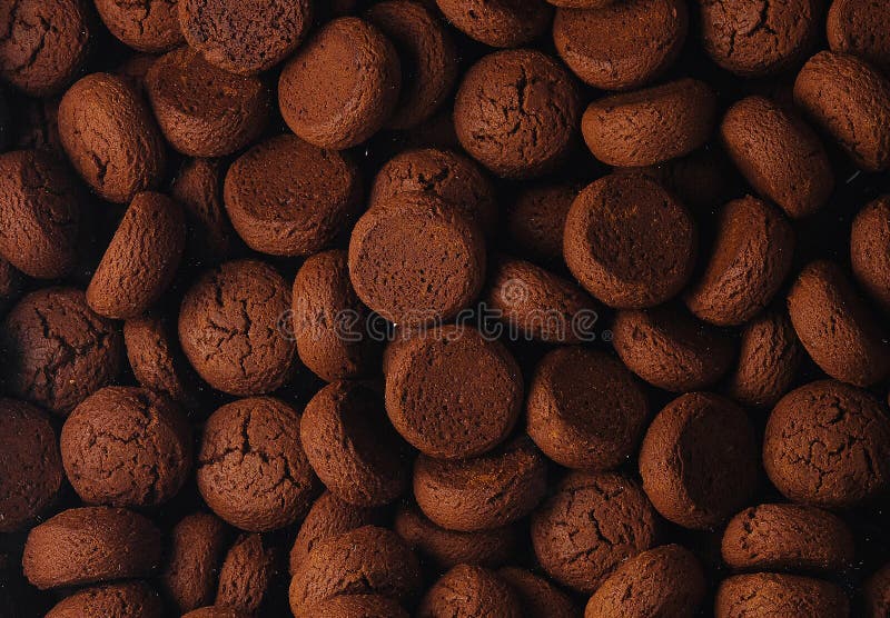 Box of Chocolate Cookies Close Up Background Stock Photo - Image of ...
