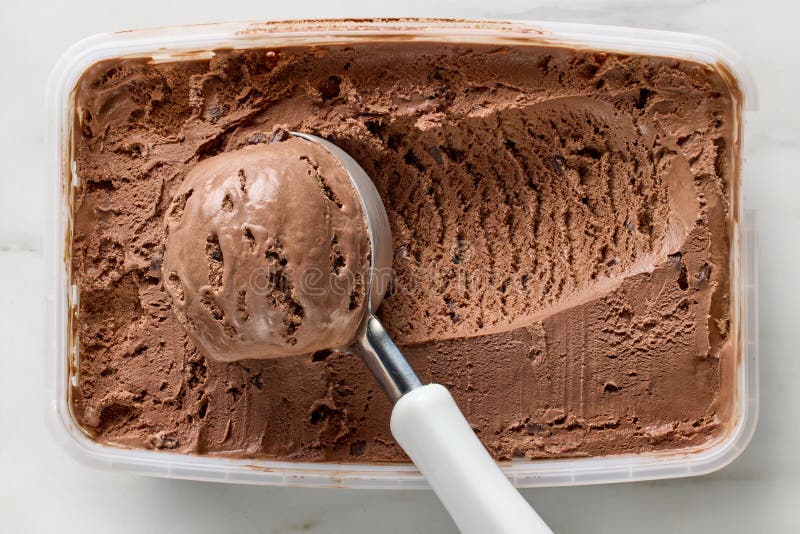 Box of chocolate ice cream stock photo. Image of natural - 264992802