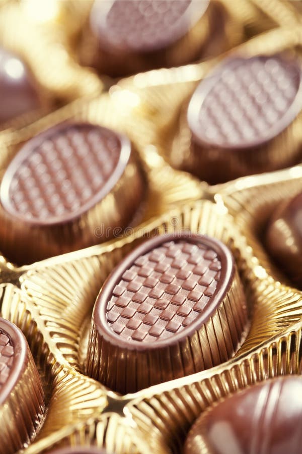 Box with Chocolate Pralines Stock Photo - Image of candy, praline: 31849624