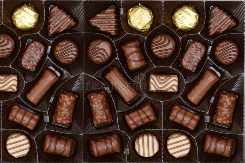 Box of Chocolates Background Stock Photo - Image of love, gourmet: 49095976