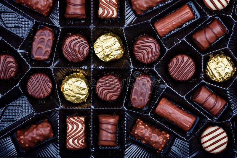 Box of chocolates stock image. Image of center, delicacy - 79243441