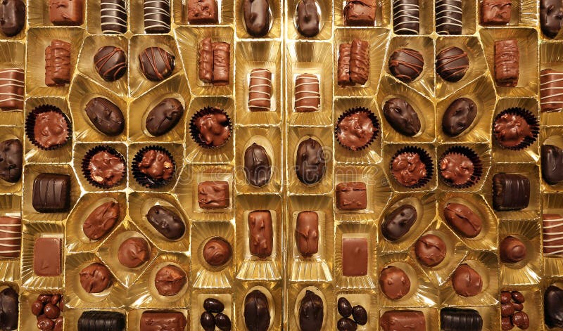 Box of Chocolates stock photo. Image of candy, junk, nougat - 81795926