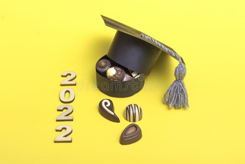 A Box of Chocolates in the Form of a Graduation Hat. Chocolate Day ...