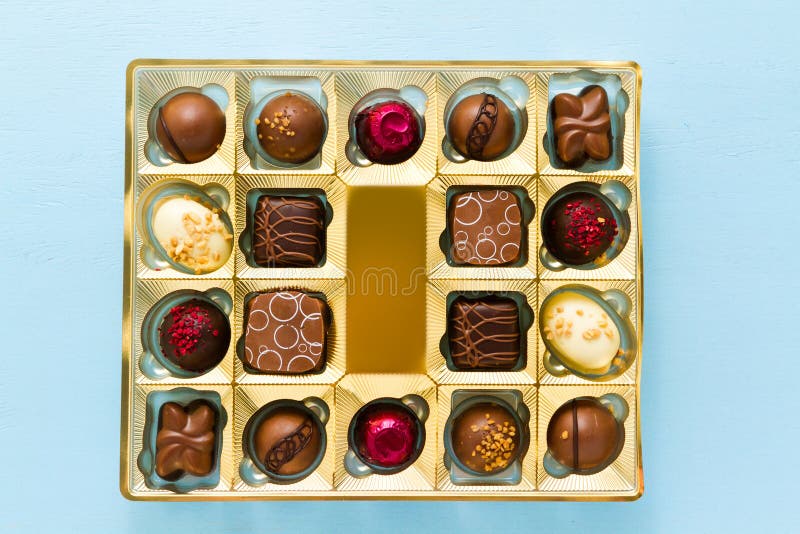 Box of chocolates stock photo. Image of food, premium - 285441530