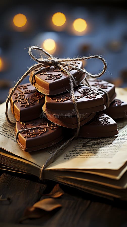 A Box of Chocolates with a Love Note Written in Chocolate, Chocolate ...