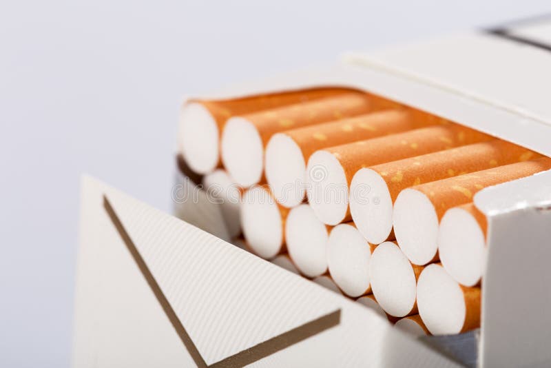Box of cigarettes stock image. Image of danger, close - 46025169