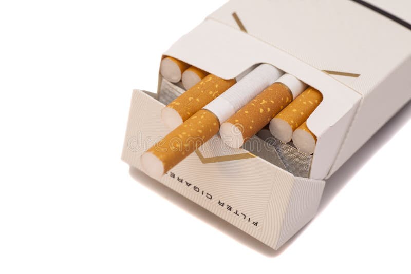 Box of cigarettes stock photo. Image of death, quit, isolated - 56355518
