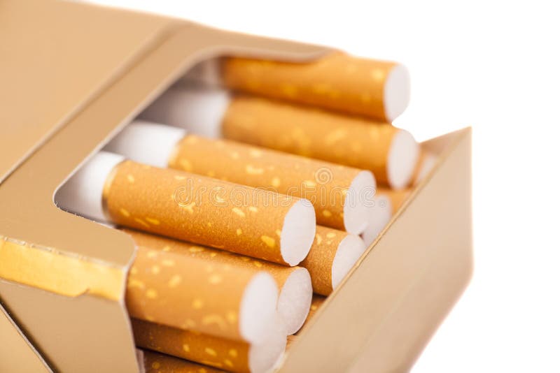 Box of cigarettes stock photo. Image of habit, injury - 56363018