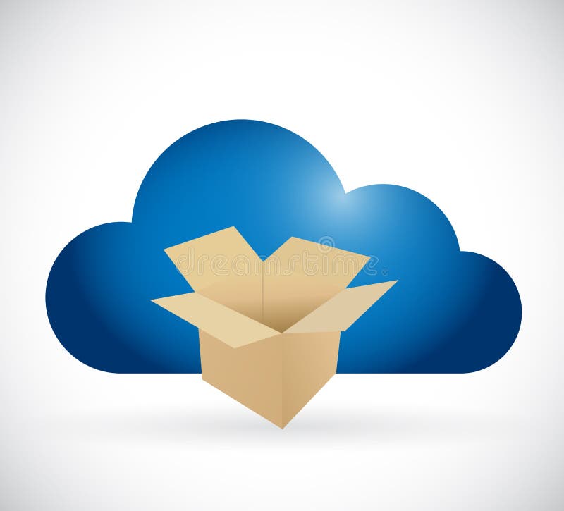 Cloud Box stock vector. Illustration of internet, cloudscape - 25832276