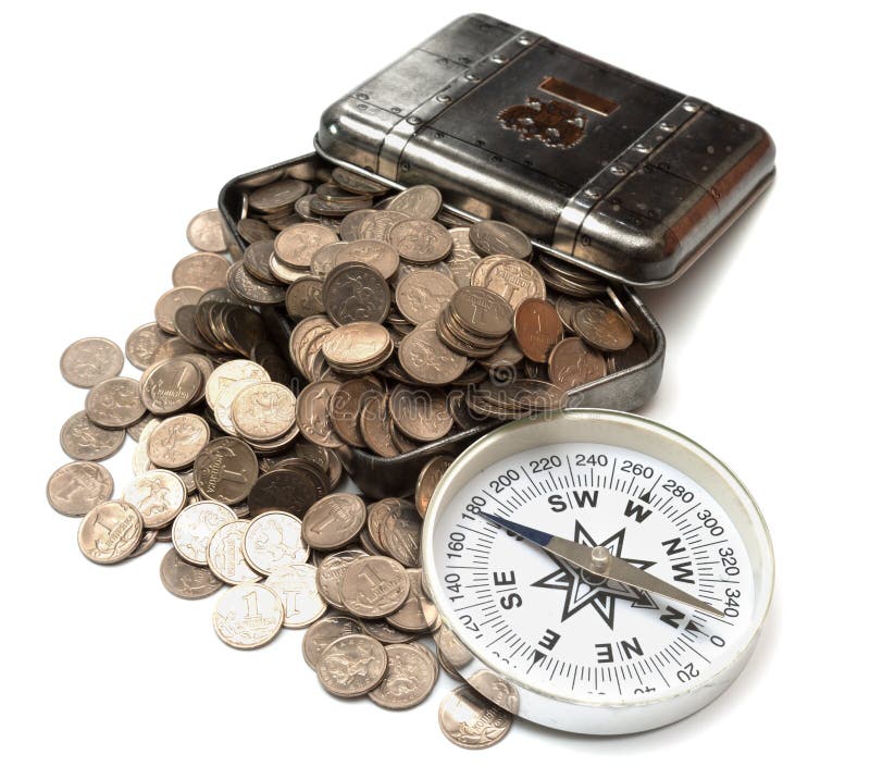 Box with coins stock image. Image of currency, fortune - 28078479