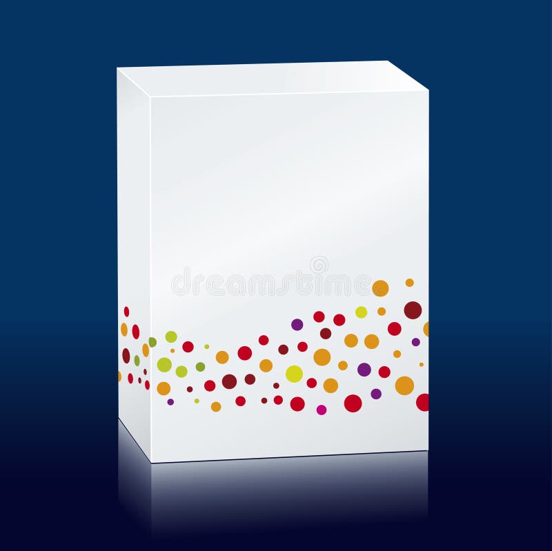 Box with colored dots stock vector. Illustration of white - 4366606