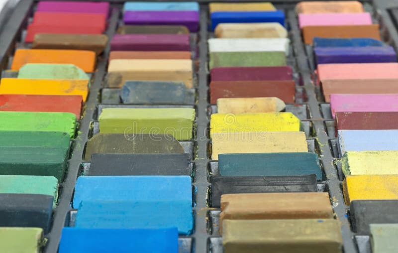 Box of Colorful Pastel Sticks Stock Photo - Image of creative, abstract ...