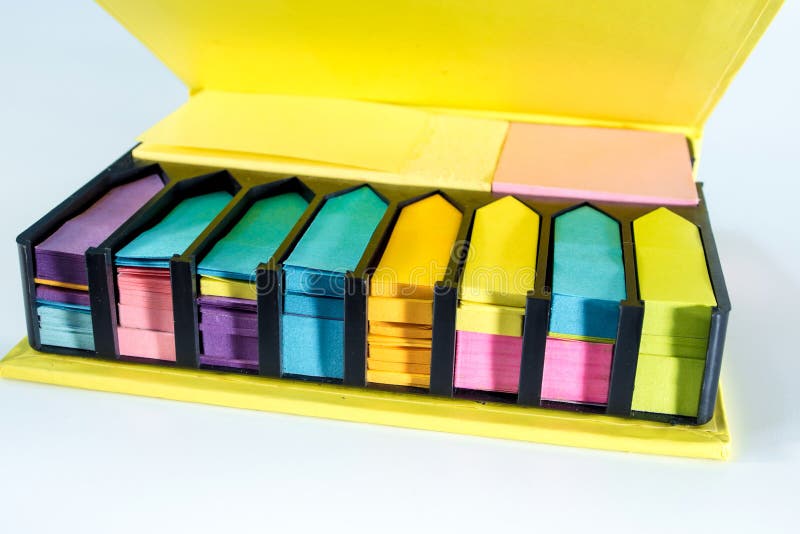 Post it note paper set box stock image. Image of furniture - 67164029