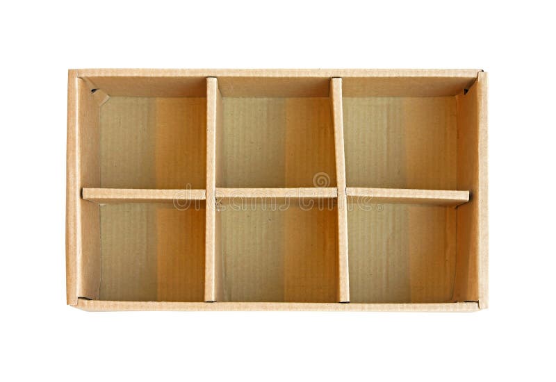 Box compartments stock image. Image of carton, empty - 22851857