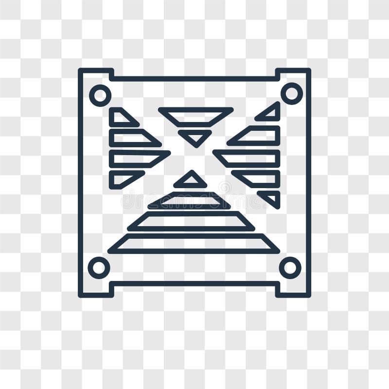 Box Concept Vector Linear Icon Isolated on Transparent Background, Box ...